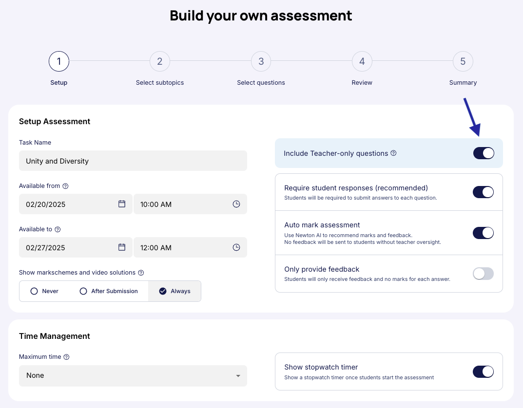 How do I create a task or assessment?